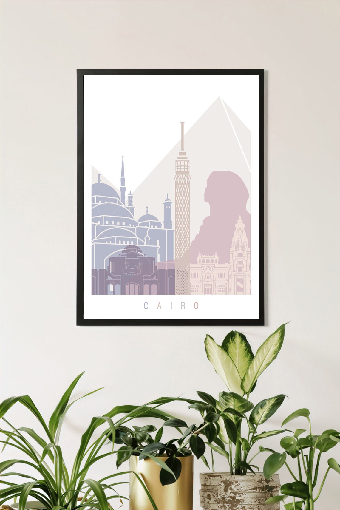 Cairo Skyline Poster Fine Art Print Landmarks Skyline Poster - Etsy