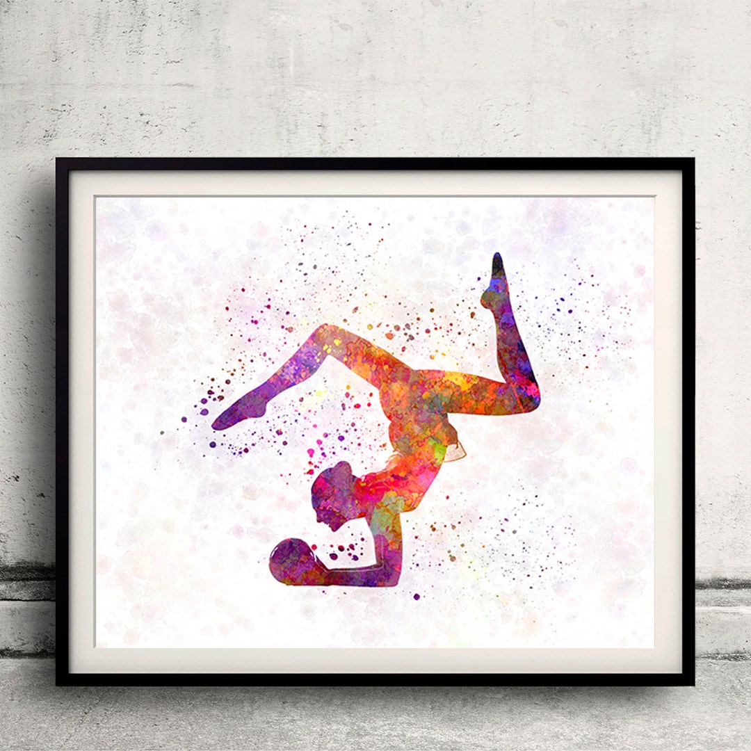 Rhythmic Gymnastics Woman 01 - Poster Digital Wall Art Illustration ...