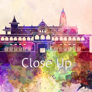 Pune Skyline in Watercolor Background - Poster Digital Wall Art ...