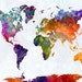 World Map in Watercolor 26 Fine Art Print Glicee Poster Decor Home Gift ...