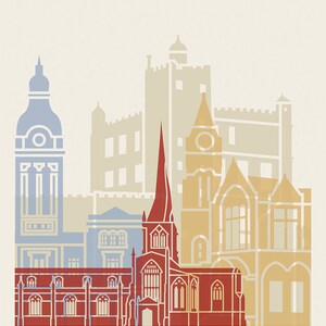 Chesterfield Skyline Poster Fine Art Print Landmarks Skyline Poster ...