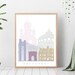Bucharest Skyline Poster - Fine Art Print Landmarks Skyline Poster Gift ...