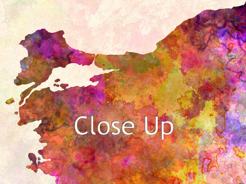 Turkey Map in Watercolor Fine Art Print Glicee Poster | Etsy