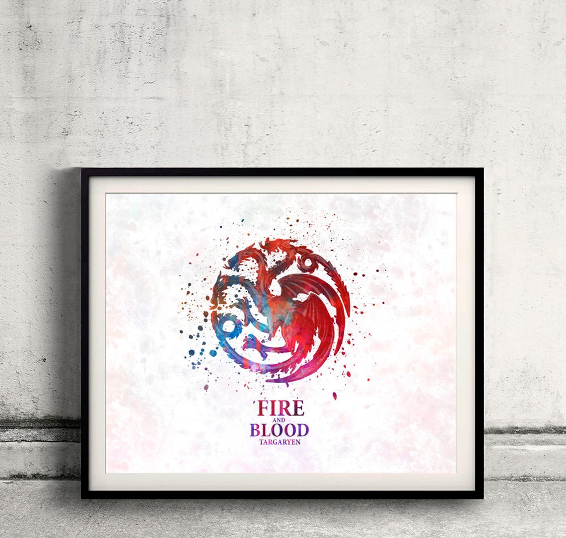 Game of Thrones Targaryen Fine Art Print Glicee Poster Watercolor ...