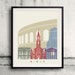 Nimes Skyline Poster - Fine Art Print Landmarks Skyline Poster Gift ...