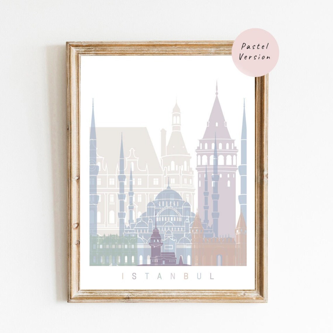 Istanbul Skyline Poster Fine Art Print Landmarks Skyline - Etsy