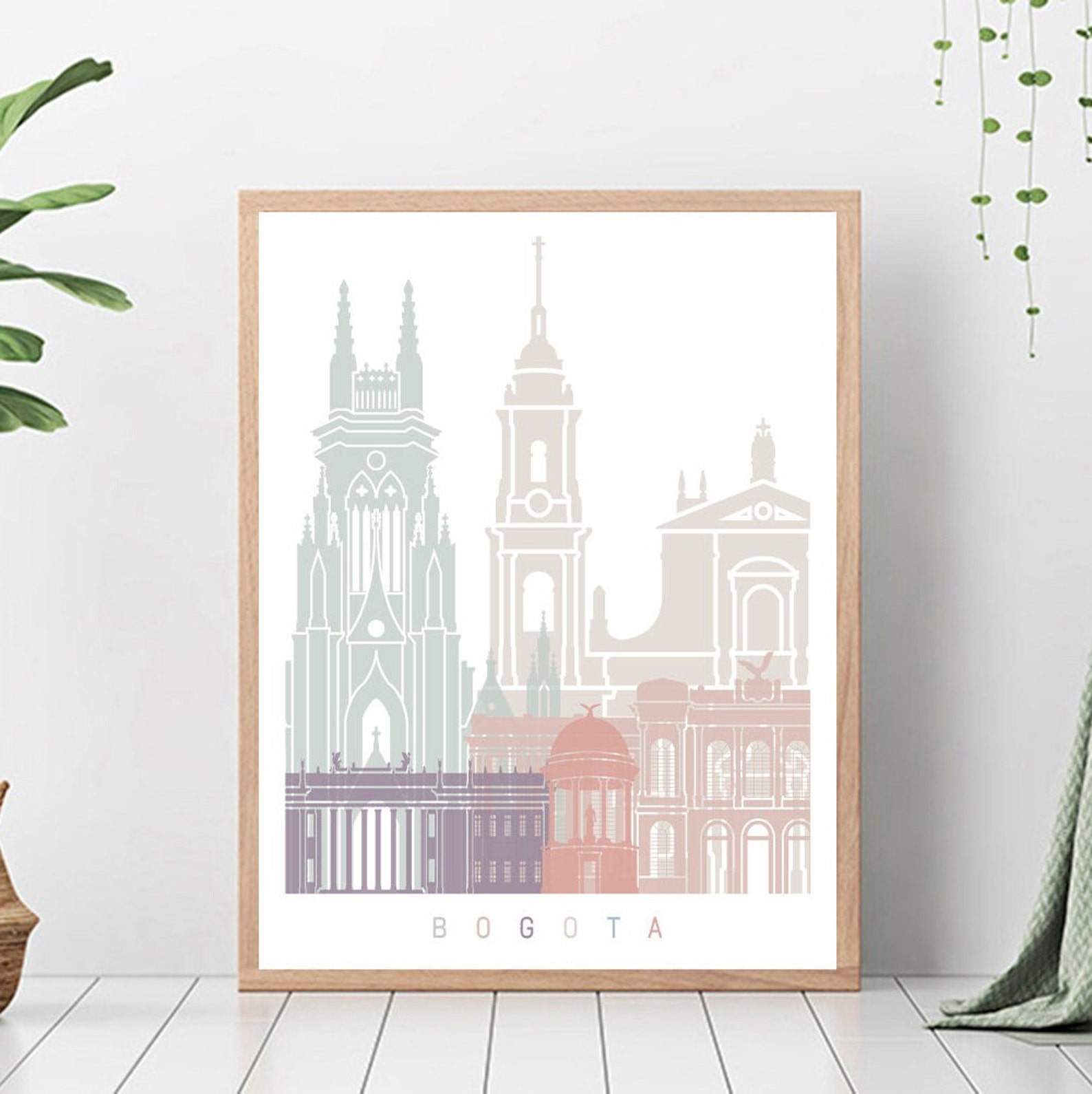 Bogota Skyline Poster - Fine Art Print Landmarks Skyline Poster Gift ...