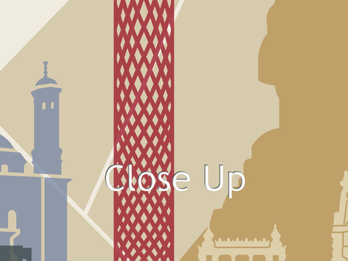 Cairo Skyline Poster Fine Art Print Landmarks Skyline Poster - Etsy