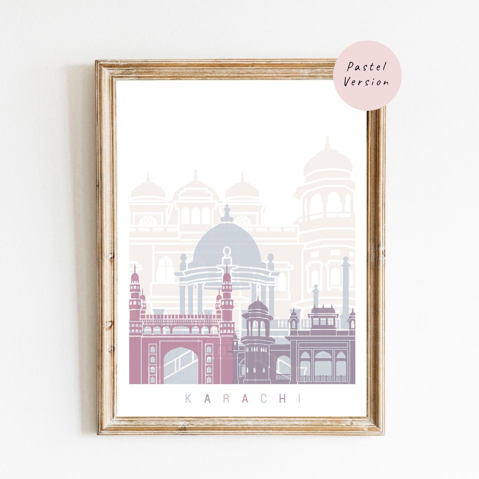 Karachi Skyline Poster Fine Art Print Landmarks Skyline - Etsy