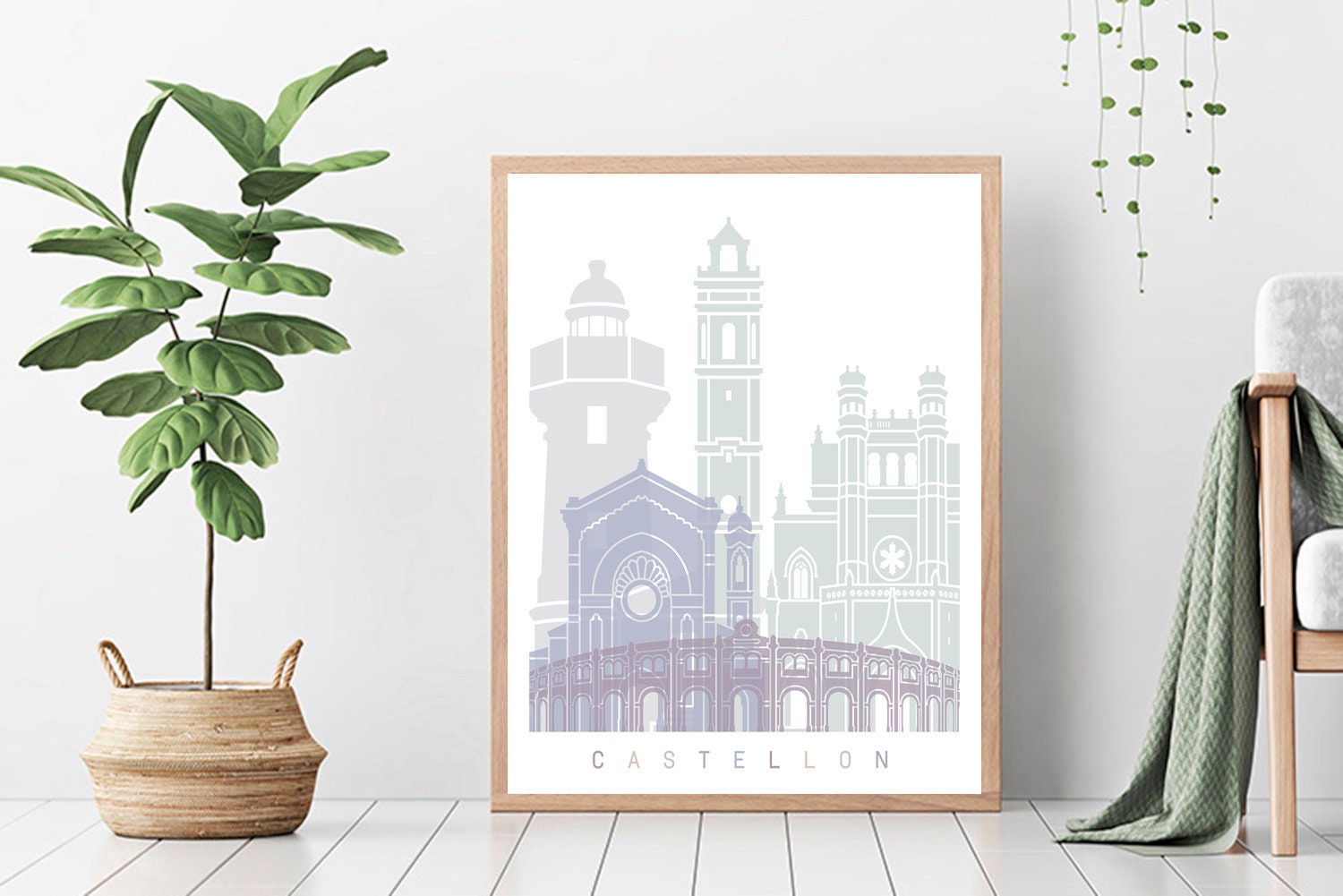 Castellon Skyline Poster Fine Art Print Landmarks Skyline - Etsy