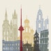 Vilnius Skyline Poster - Fine Art Print Landmarks Skyline Poster Gift ...
