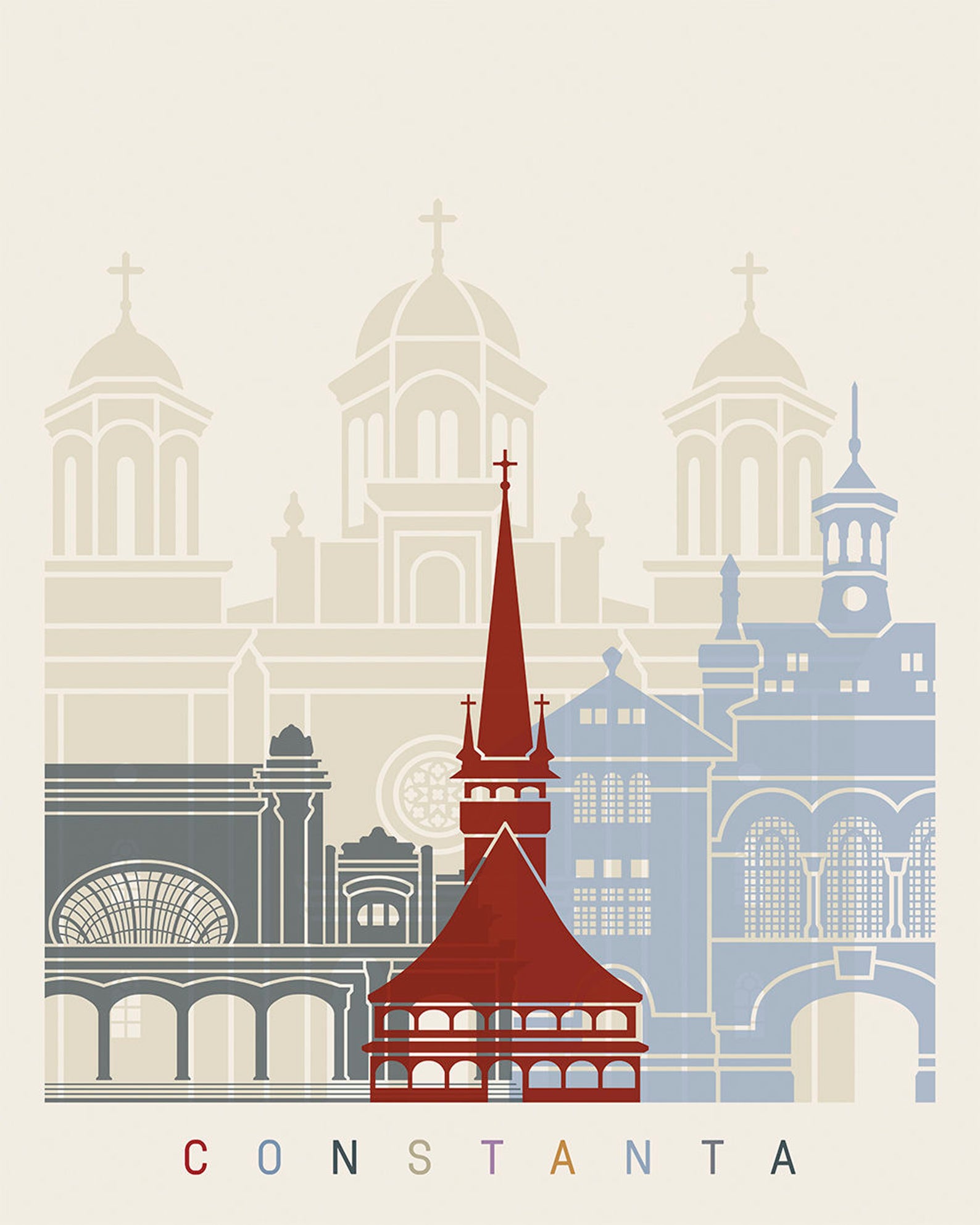 Constanta Poster Fine Art Print Landmarks Skyline Poster - Etsy