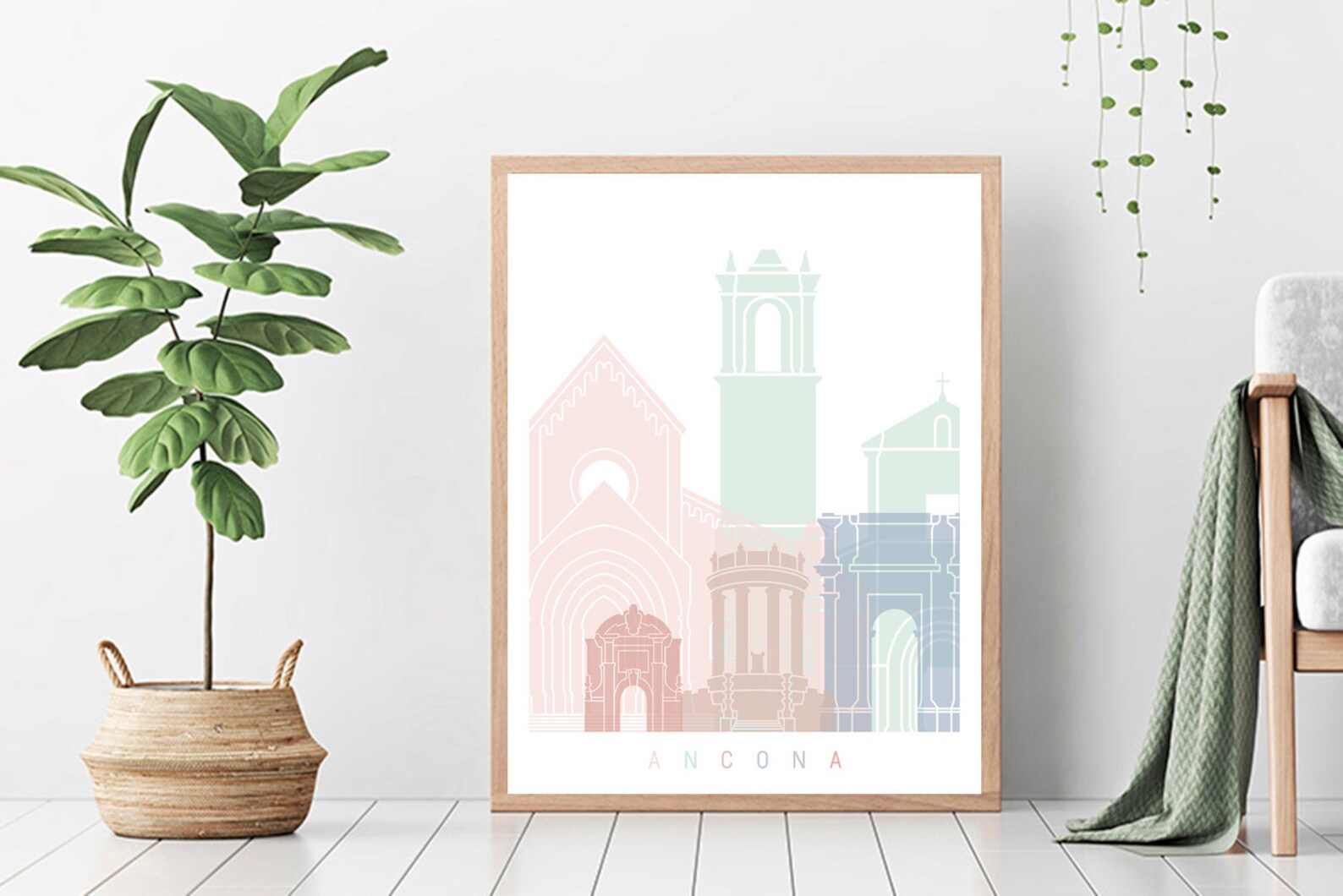 Ancona Skyline Poster Fine Art Print Landmarks Skyline - Etsy