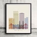 Omaha Skyline Poster - Fine Art Print Landmarks Skyline Poster Gift ...