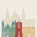 Trondheim Skyline Poster - Fine Art Print Landmarks Skyline Poster Gift ...