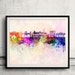 Pune Skyline in Watercolor Background - Poster Digital Wall Art ...