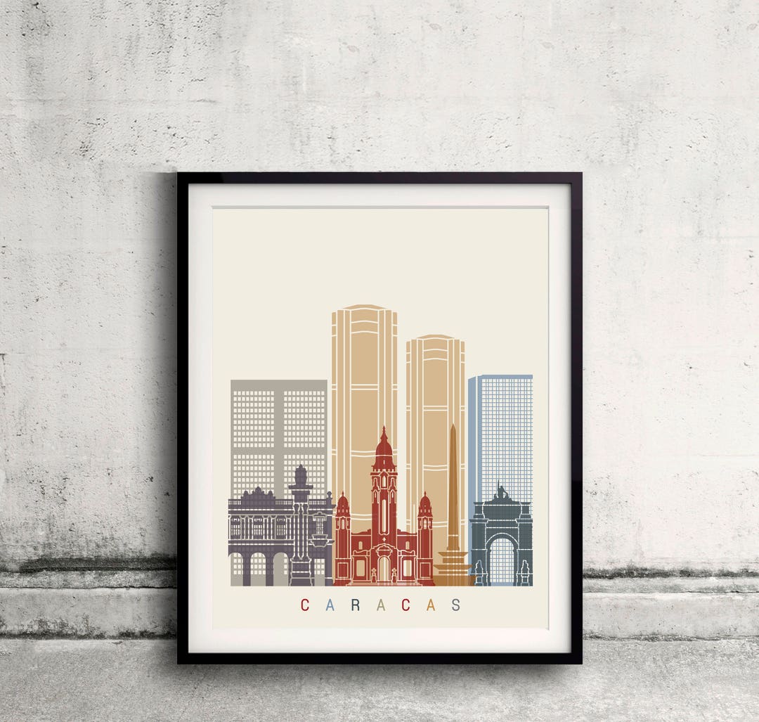 Caracas Skyline Poster - Fine Art Print Landmarks Skyline Poster Gift ...