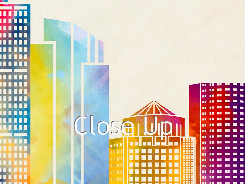 Boston Landmarks Watercolor Poster Fine Art Print Landmarks | Etsy