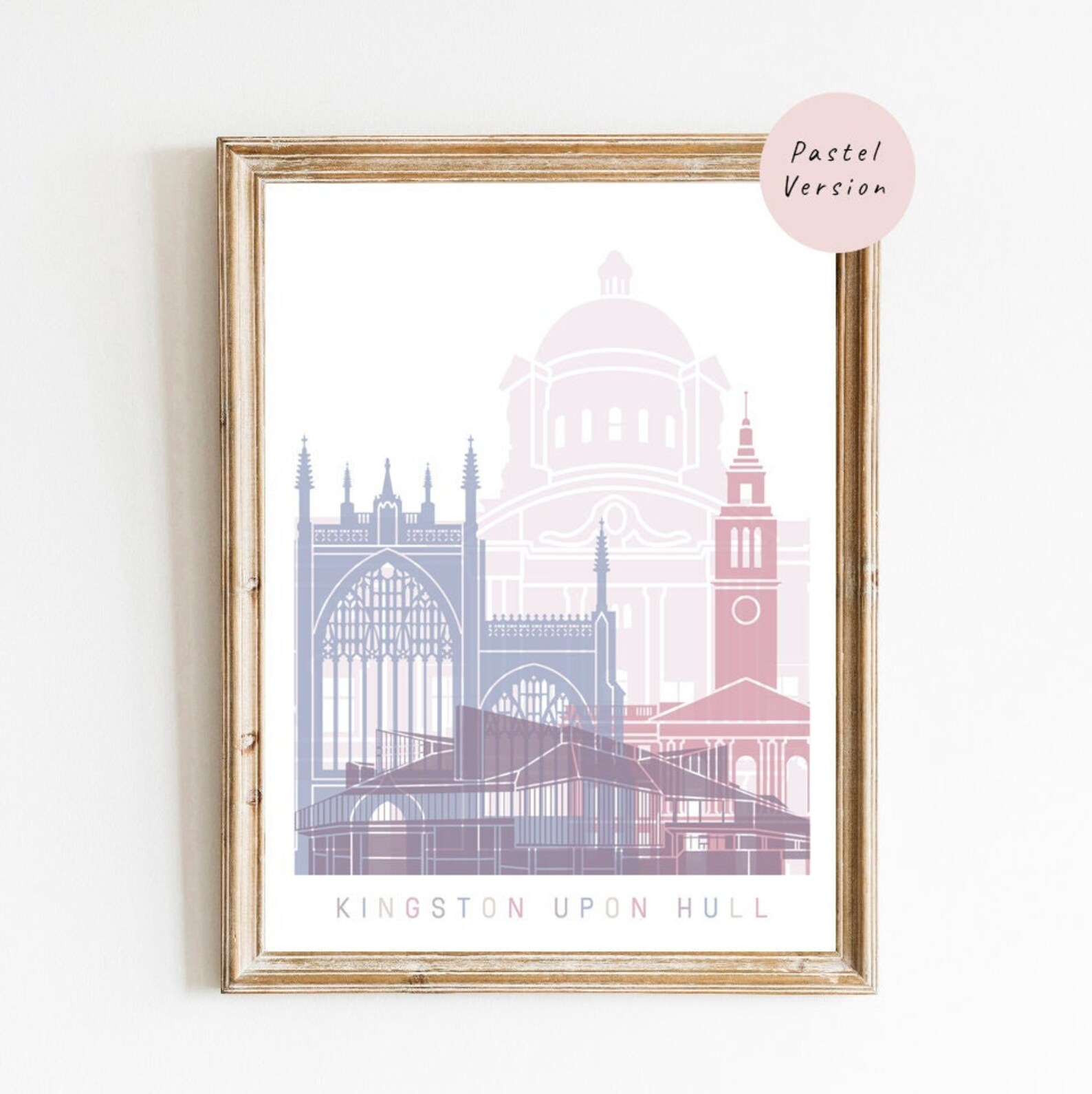 Kingston Upon Hull Skyline Poster - Fine Art Print Landmarks Skyline ...