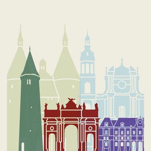 Nancy Skyline Poster - Fine Art Print Landmarks Skyline Poster Gift ...