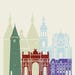 Nancy Skyline Poster - Fine Art Print Landmarks Skyline Poster Gift ...