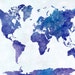 World Map in Watercolor 21 Fine Art Print Glicee Poster - Etsy