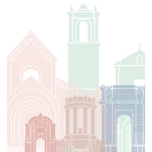 Ancona Skyline Poster - Fine Art Print Landmarks Skyline Poster Gift ...