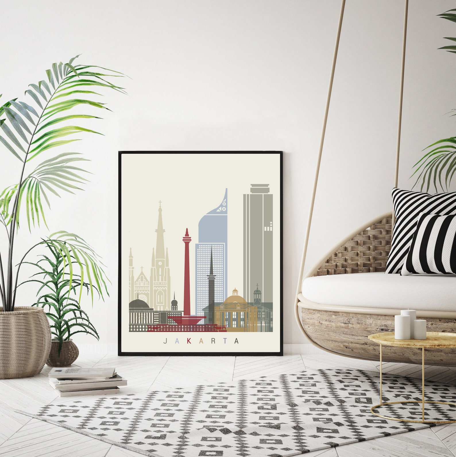 Jakarta Skyline Poster Fine Art Print Landmarks Skyline - Etsy