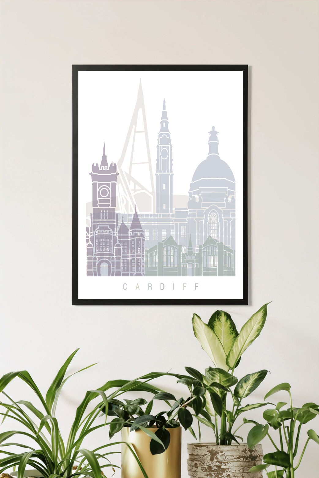 Cardiff Skyline Poster Fine Art Print Landmarks Skyline - Etsy