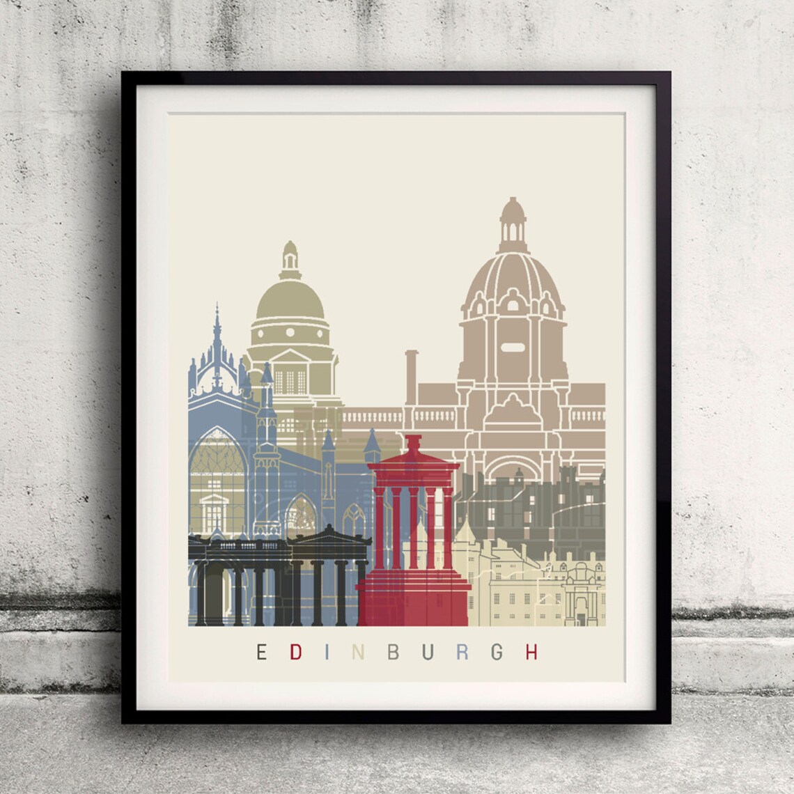 Edinburgh Skyline Poster Fine Art Print Landmarks Skyline - Etsy