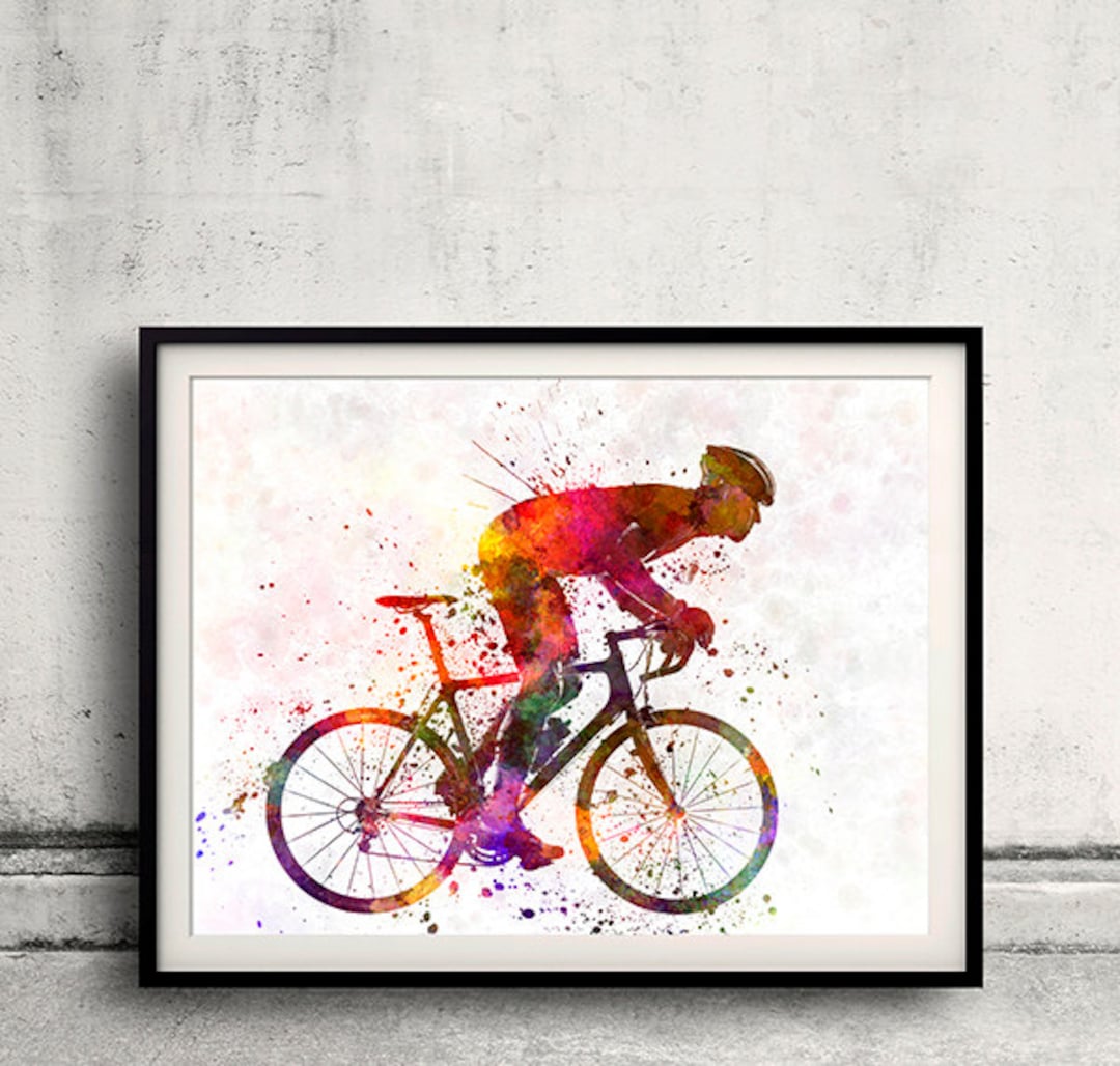 Cyclist Road Bicycle 8x10 In. to 12x16 In. Poster Digital Wall Art ...