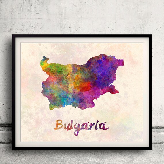 Bulgaria Map in Watercolor Fine Art Print Glicee Poster - Etsy
