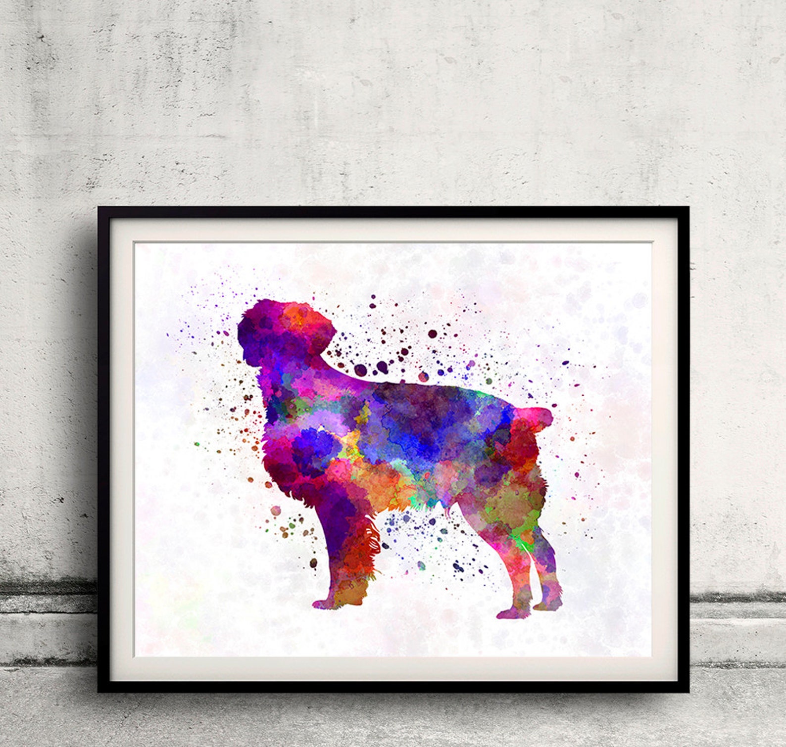 Brittany Spaniel 01 in Watercolor Fine Art Print Poster - Etsy