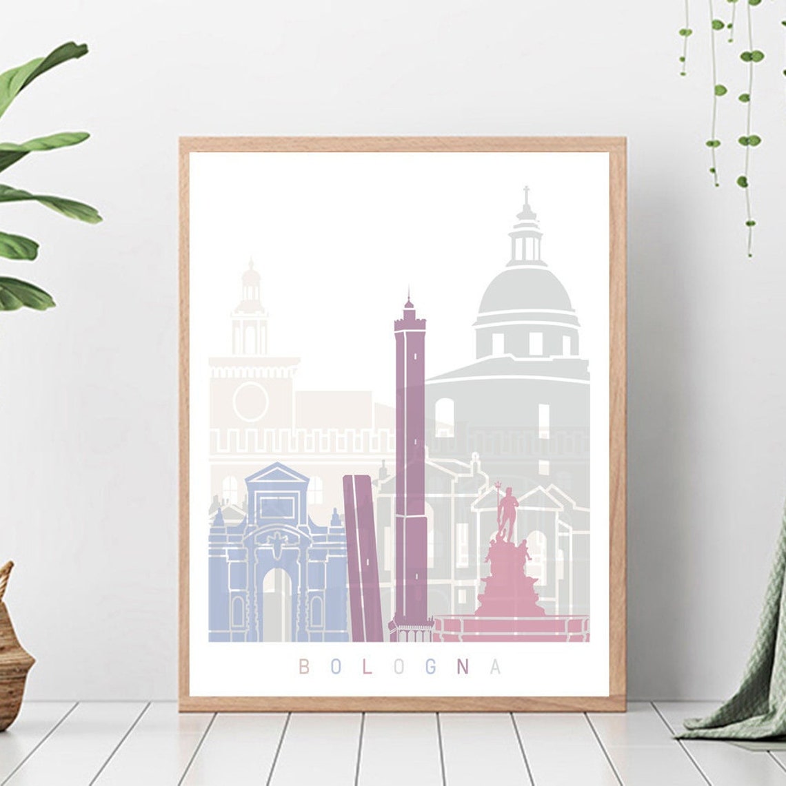 Bologna Skyline Poster Fine Art Print Landmarks Skyline - Etsy