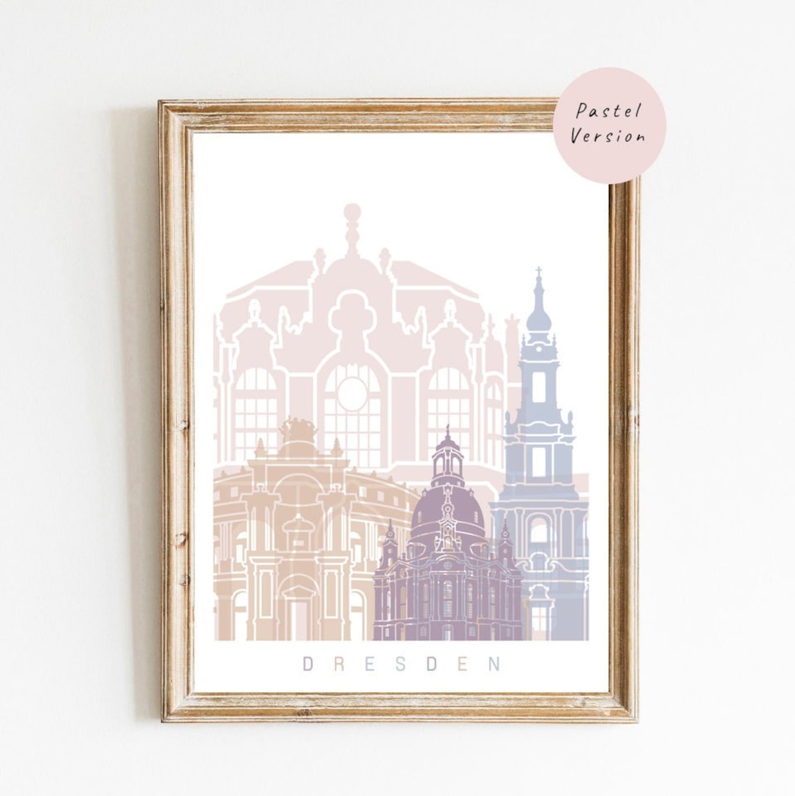 Dresden Skyline Poster Fine Art Print Landmarks Skyline - Etsy