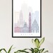 Boston Skyline Poster - Fine Art Print Landmarks Skyline Poster Gift ...