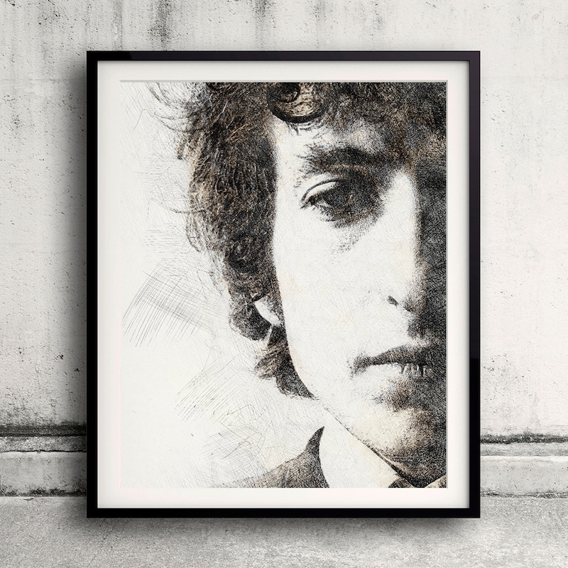 Bob Dylan Portrait - Etsy