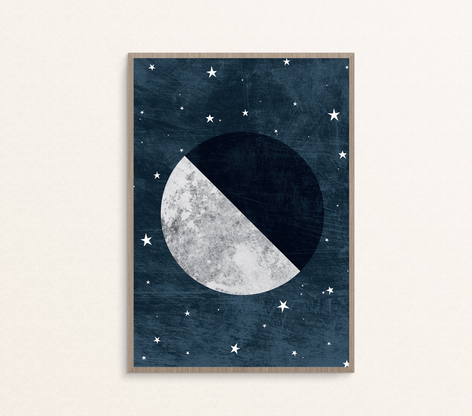 Printable Half Moon Wall Art for Moon and Stars Nursery | Etsy