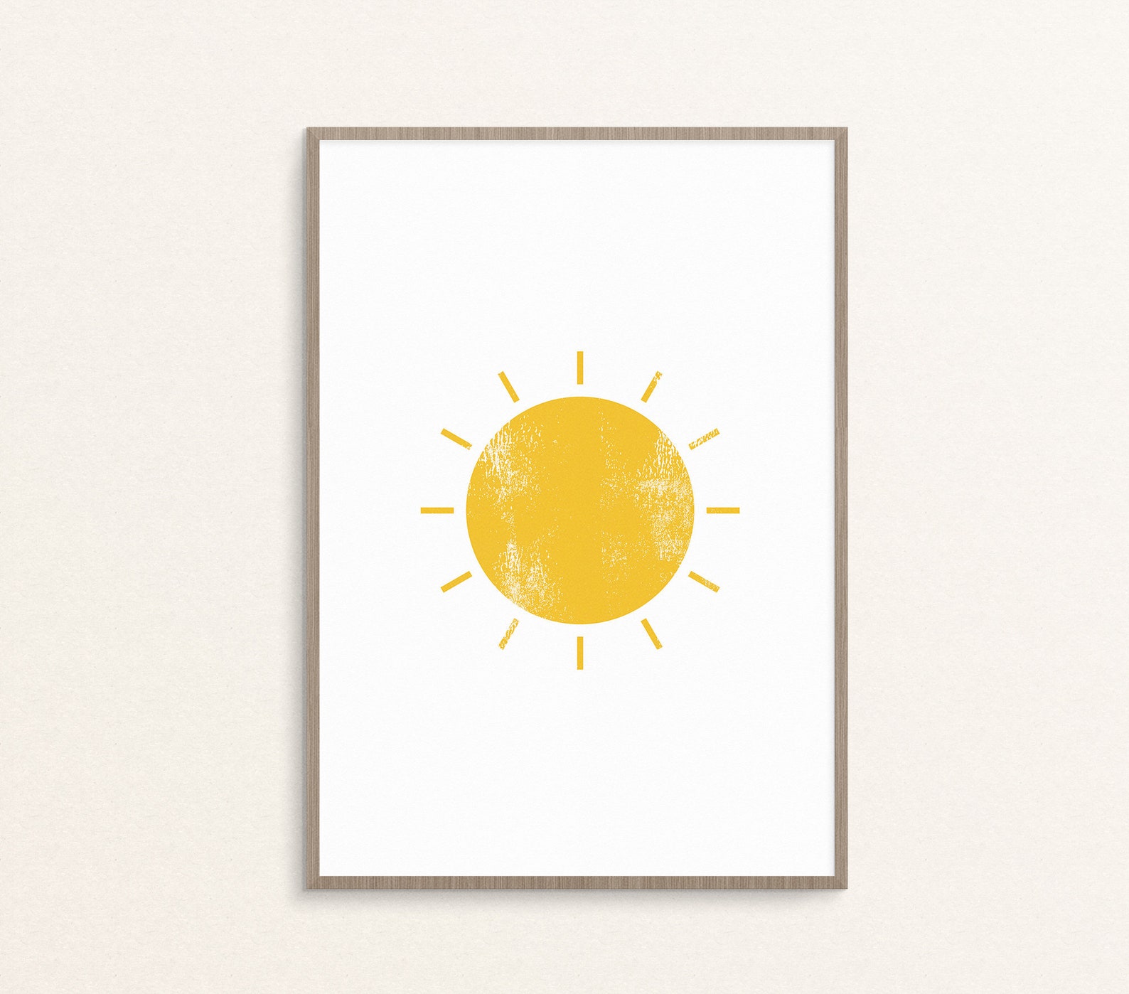 Sunshine Printable Wall Art Sunburst Yellow Decor Sun - Etsy