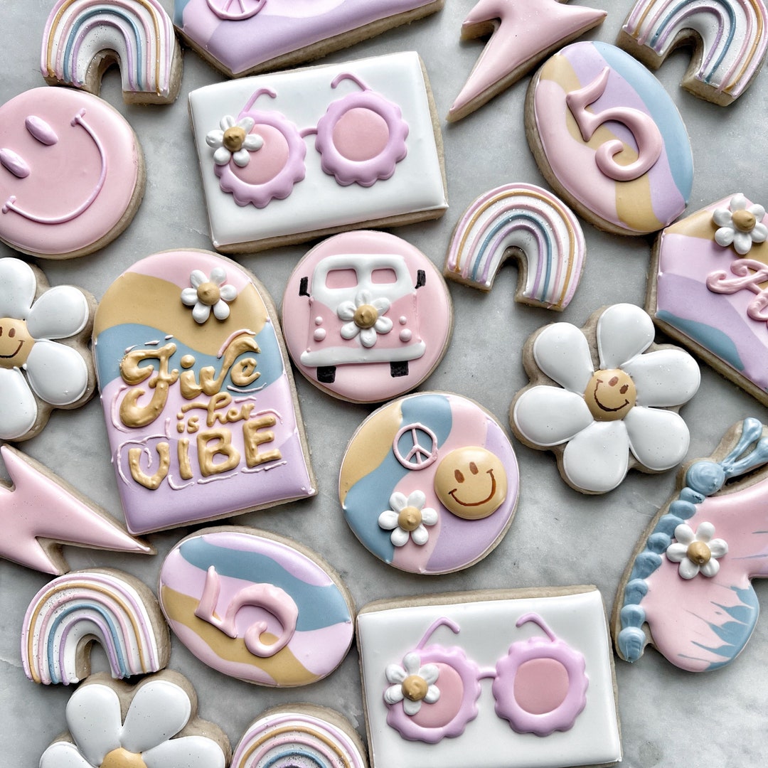 Groovy Birthday Flower Power Dozen - Etsy