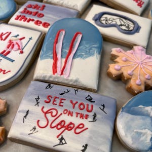 Apres Ski Cookies Assorted Dozen Ski Cookies - Etsy