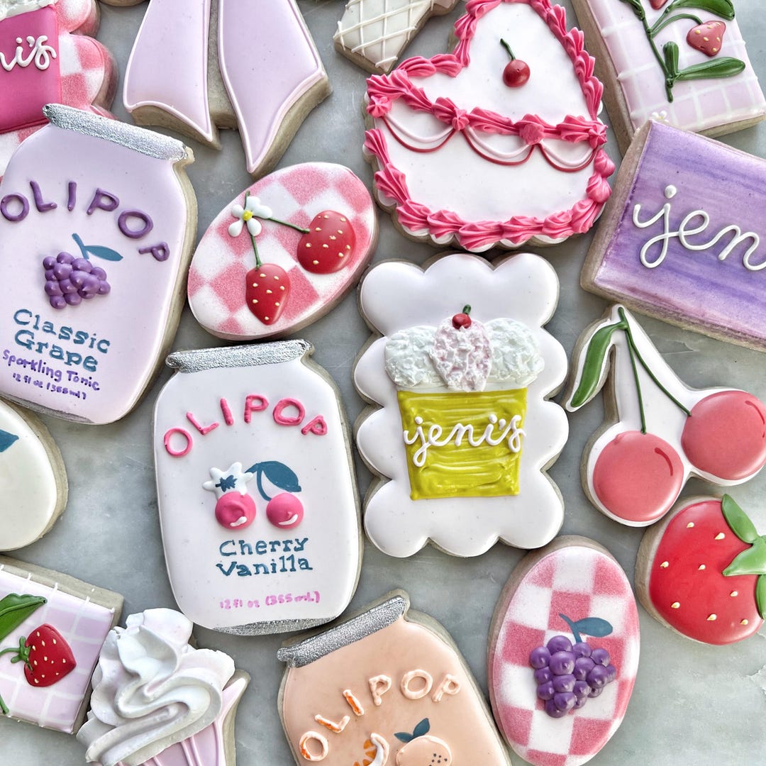 Olipop Jenis Ice Cream Custom Set Trendy Cookies - Etsy