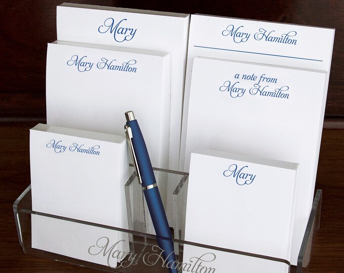 Custom Note Pads With Personalized Acrylic Holder Personalized Memo ...