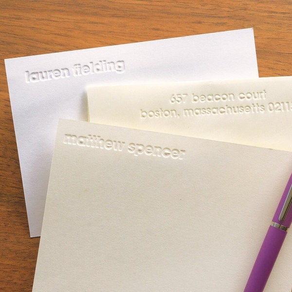 Embossed Cards - Etsy