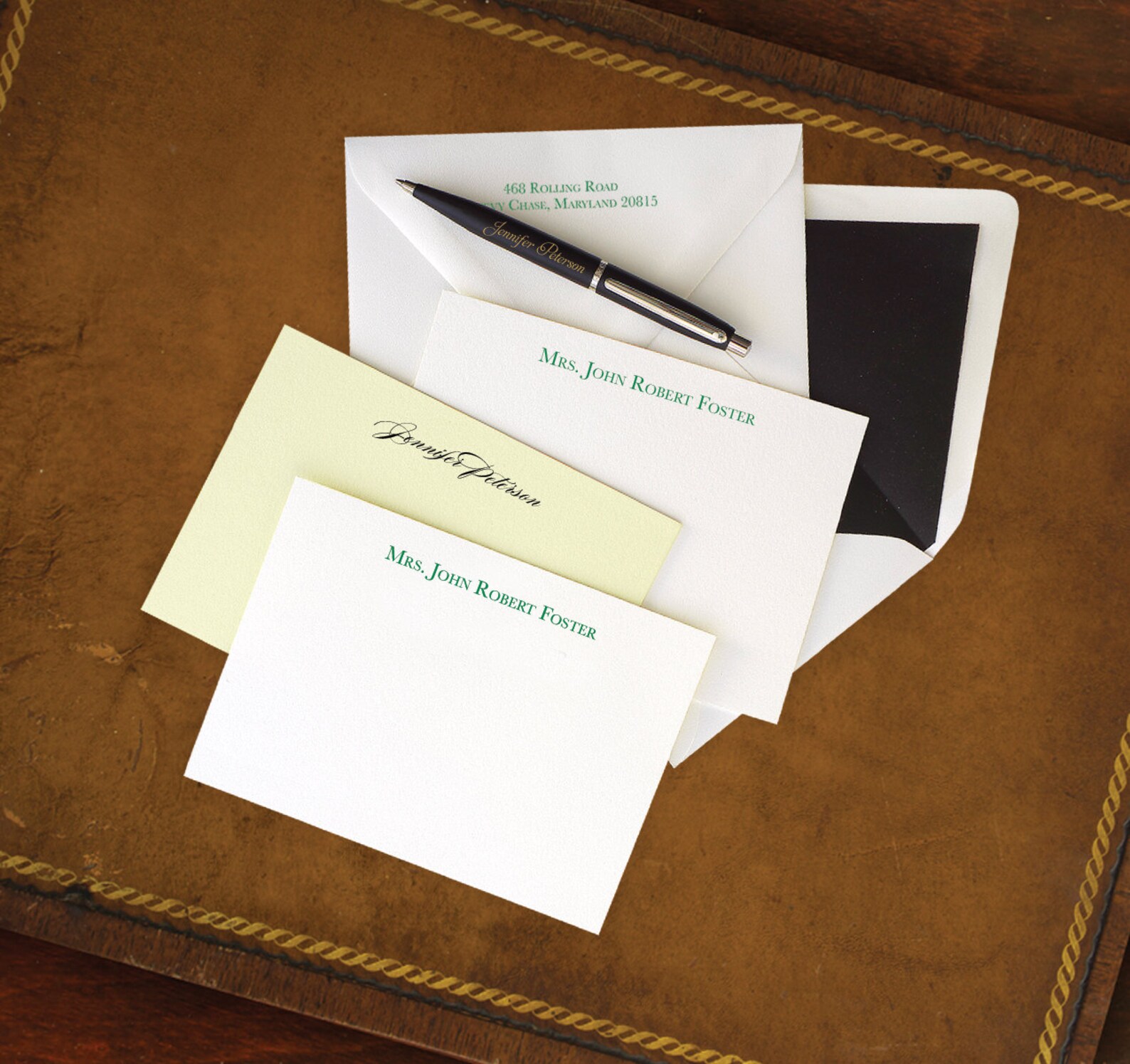 Personalized Letterpress Cards With Name / Set of 25 Made of - Etsy