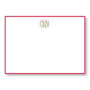 Red Hand Bordered Correspondence Cards / Set of 25 - Etsy
