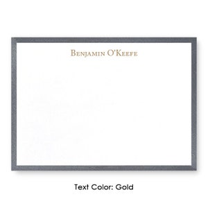 Metallic Charcoal Border Correspondence Cards / Set of 25 Wide Bordered ...