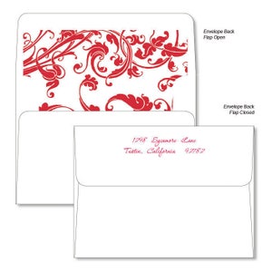 Red Hand Bordered Correspondence Cards / Set of 25 - Etsy