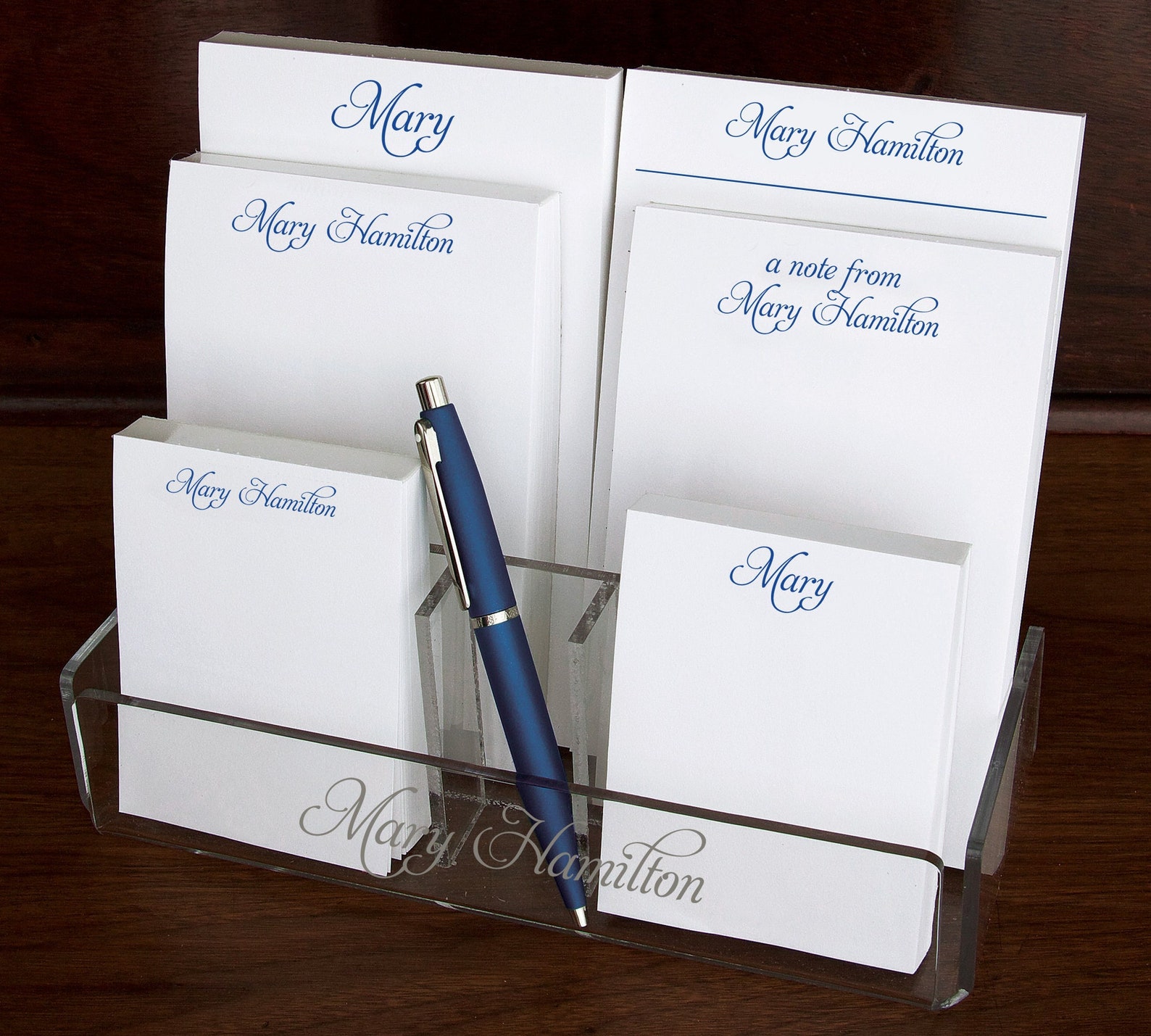 Custom Note Pads With Personalized Acrylic Holder - Etsy