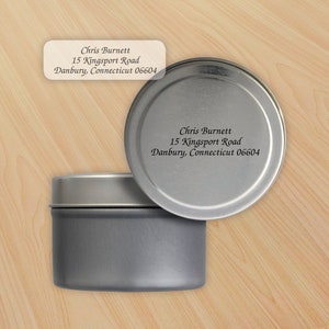 Petite See-thru Address Labels / 250 Clear Labels and Storage Tin ...